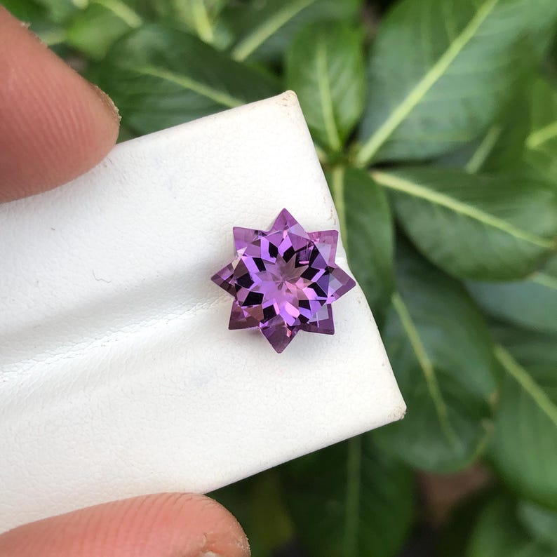Natural Purple Amethyst Star Cut, 11 X 11 MM Amethyst Star Shape, 4.30 ...