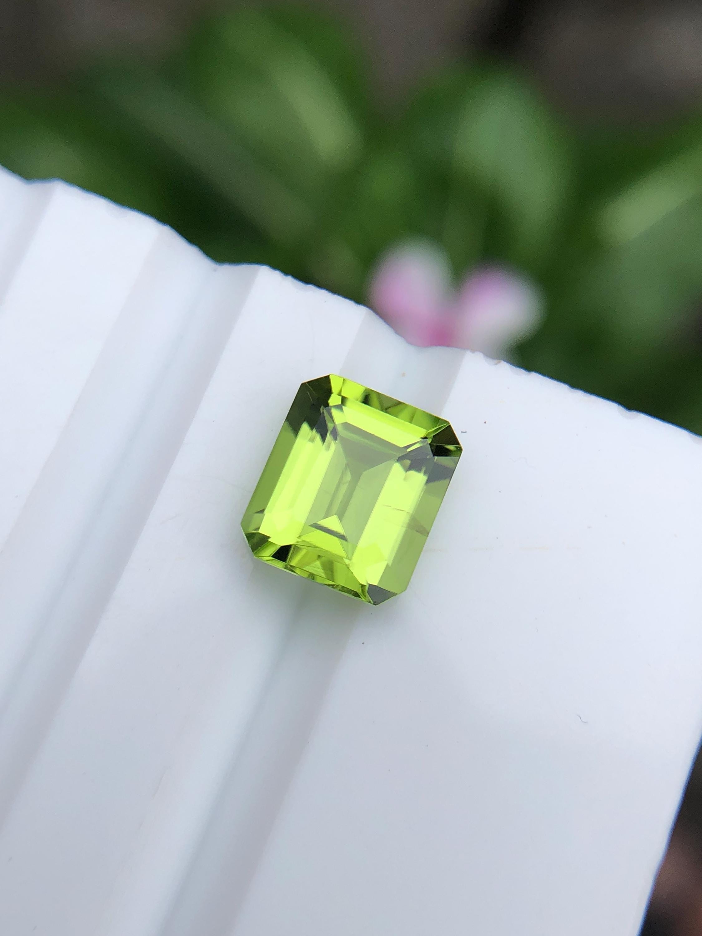 Peridot Emerald Cut, 8 X 7 MM Peridot Octagon, Natural Peridot, August ...