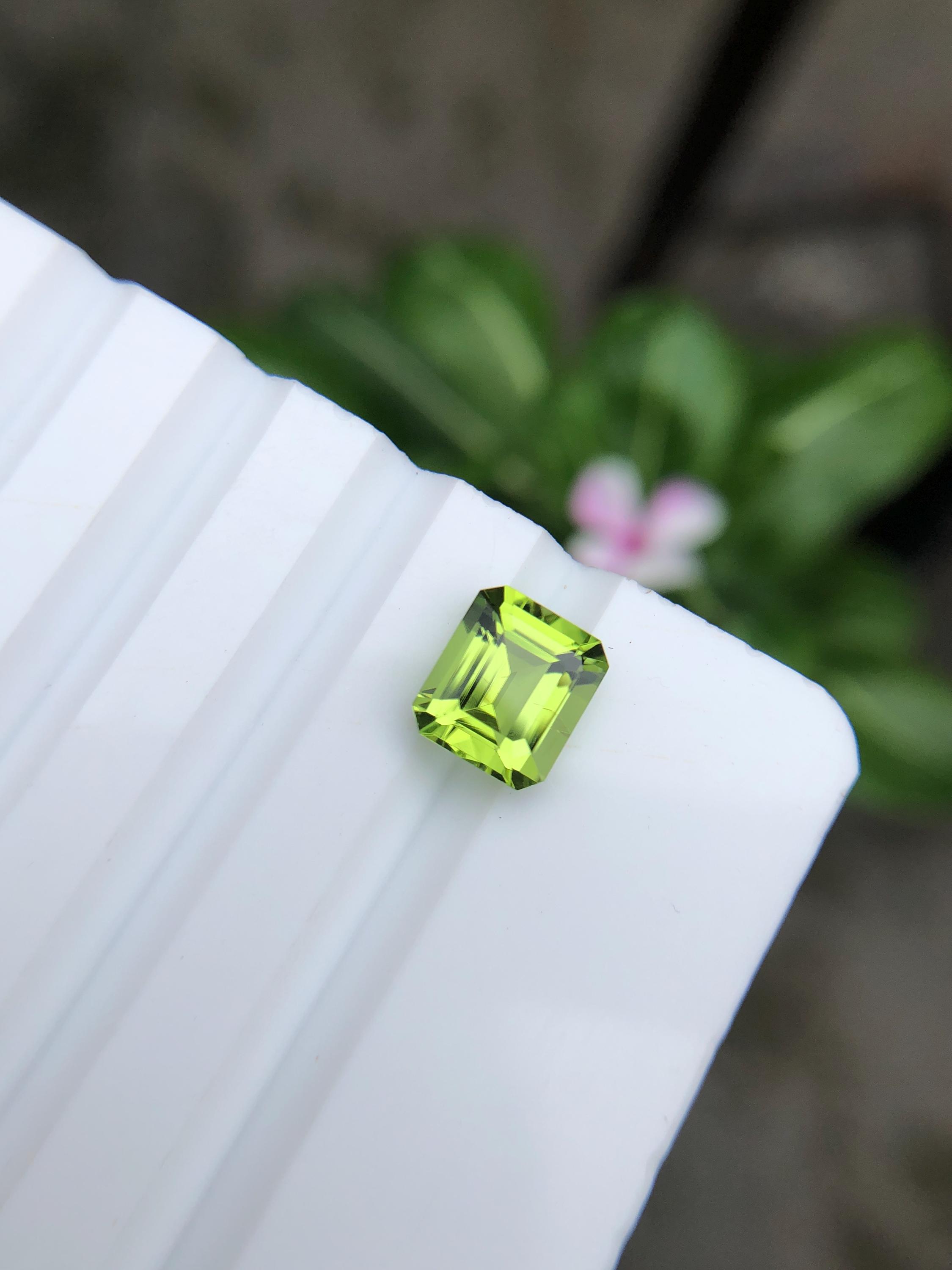 Peridot Emerald Cut, 8 X 7 MM Peridot Octagon, Natural Peridot, August ...