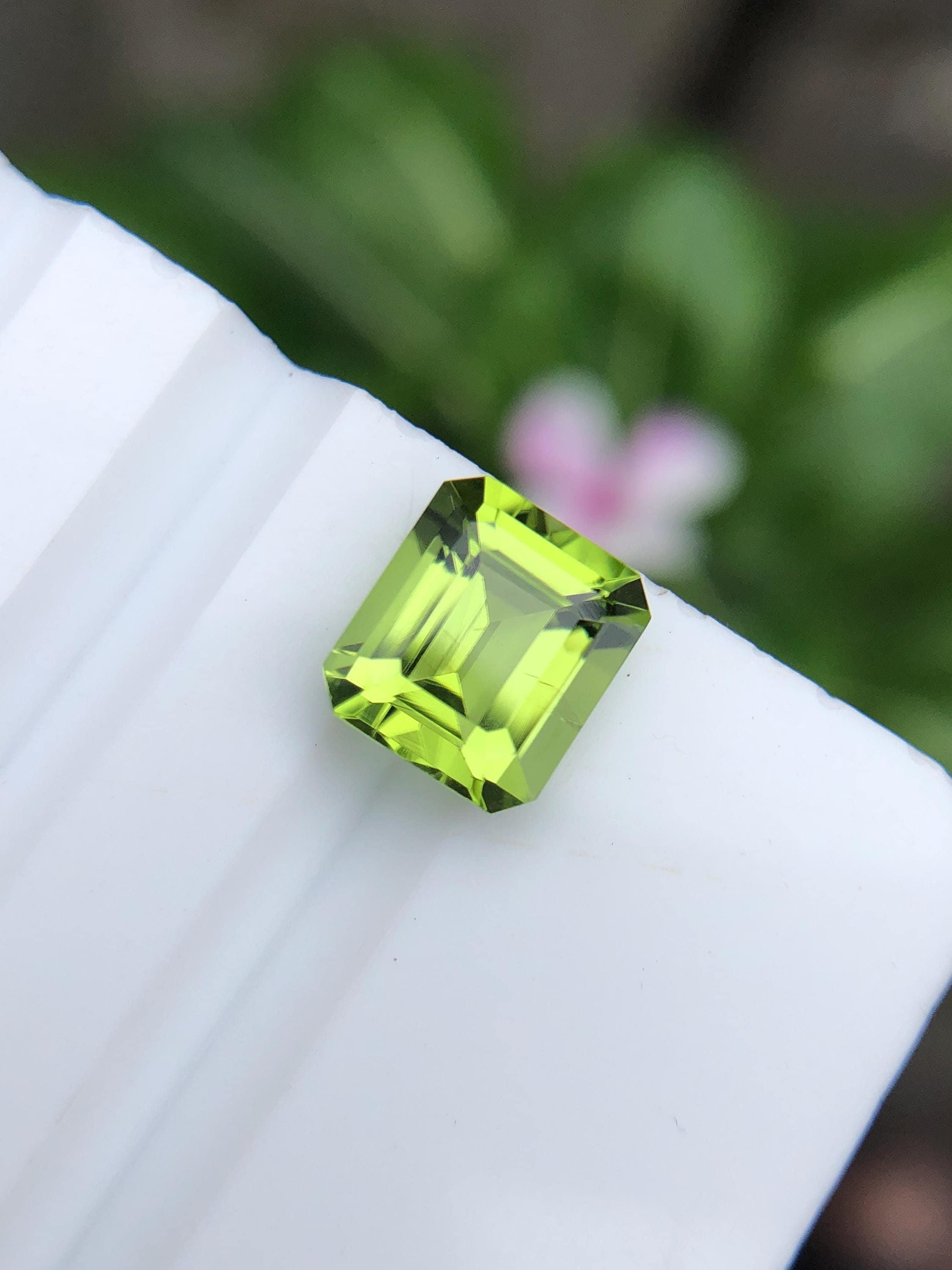 Peridot Emerald Cut, 8 X 7 MM Peridot Octagon, Natural Peridot, August ...