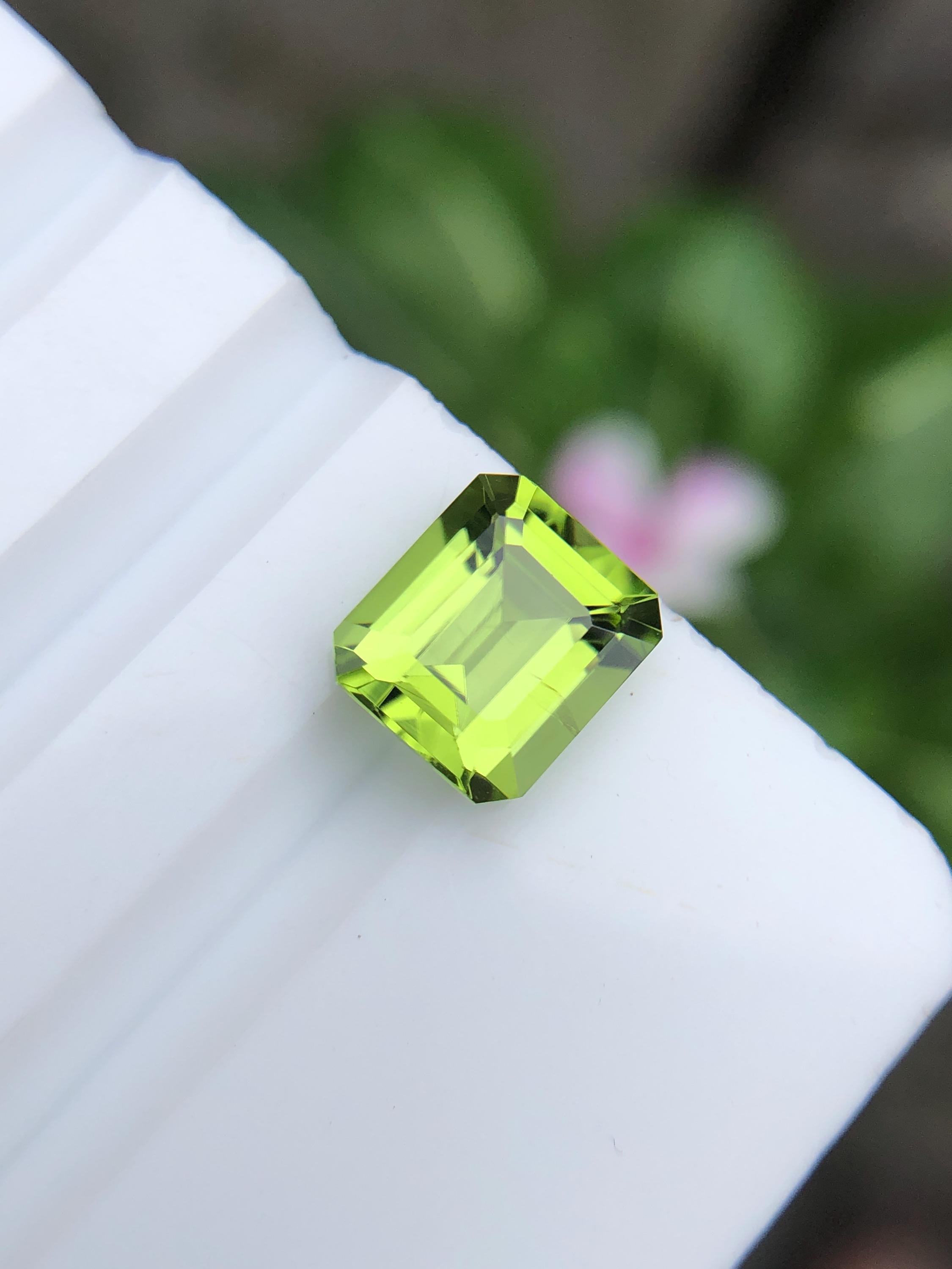 Peridot Emerald Cut, 8 X 7 MM Peridot Octagon, Natural Peridot, August ...