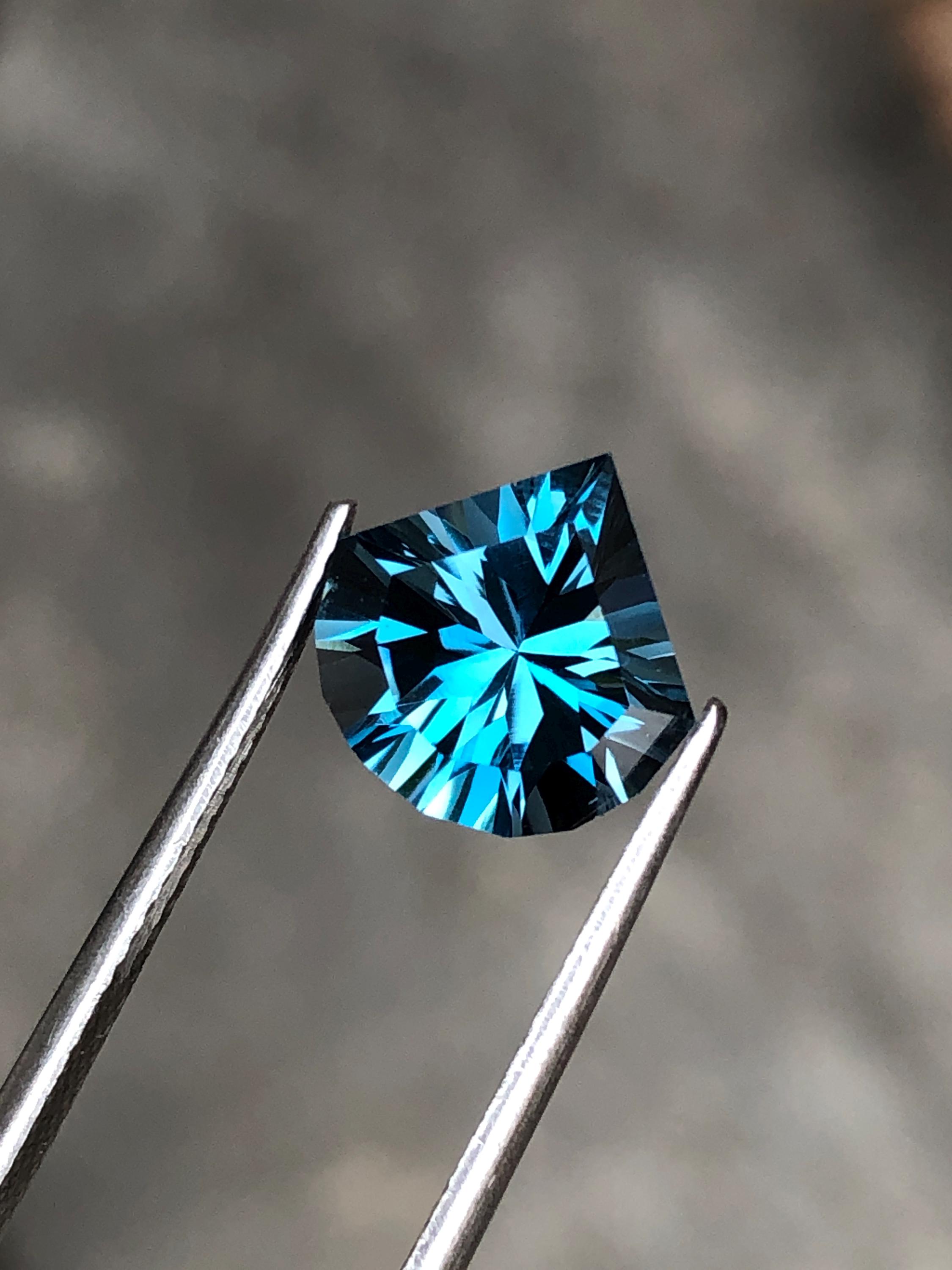 London Blue Topaz Custom Cut, 10 X 10 MM London Blue Topaz Fancy Shape ...