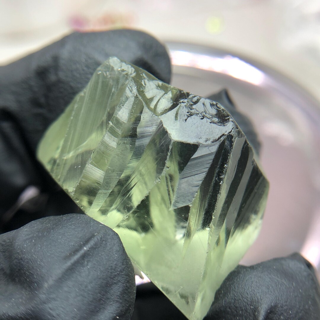 Prasiolita en bruto natural, prasiolita en bruto de grado facetado ...