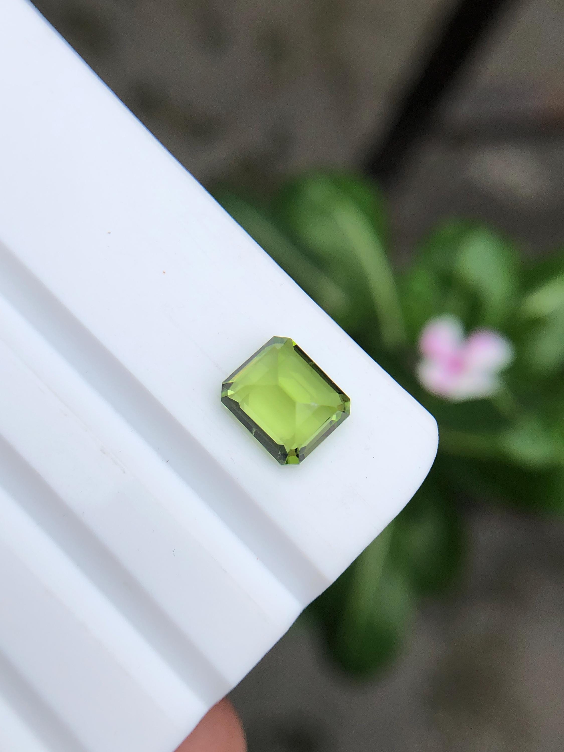 Peridot Emerald Cut, 8 X 7 MM Peridot Octagon, Natural Peridot, August ...