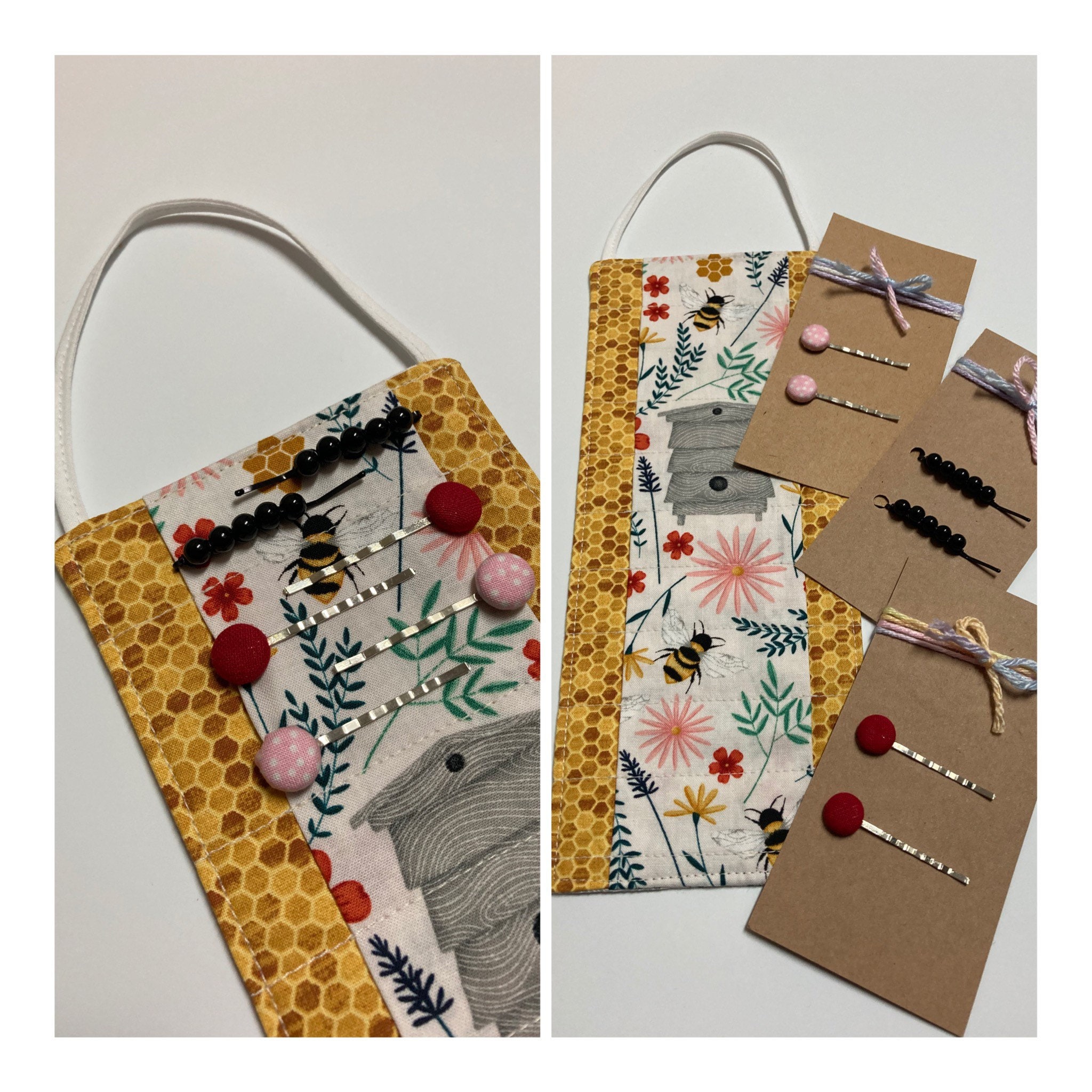 Hair clip storage organizer for women Bobby pin holder hair | Etsy