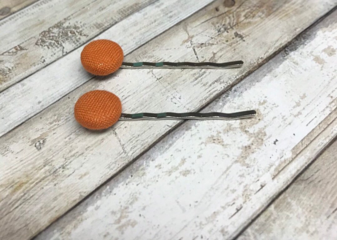 Rustic Orange Hair Pins: Autumn Hair Accessory, Set of 2 - Etsy