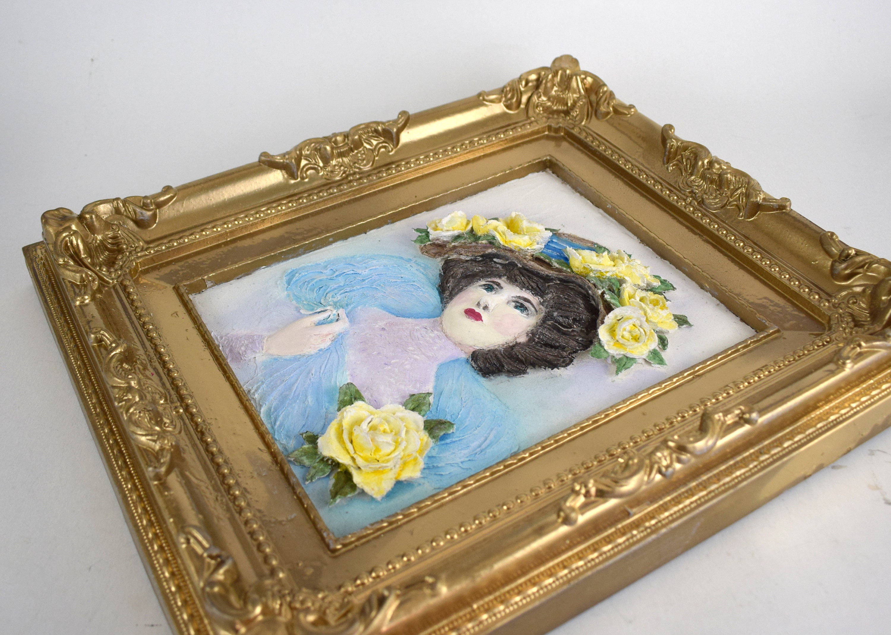 3D Portrait Plaster Wall Art Painting Relief Effigy - Etsy