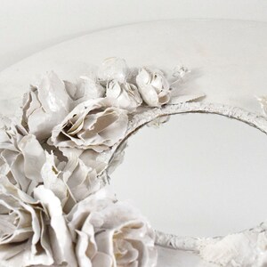 Mirror Decorated With 3D Flowers, Big Round Mirror, Wall Mirror - Etsy