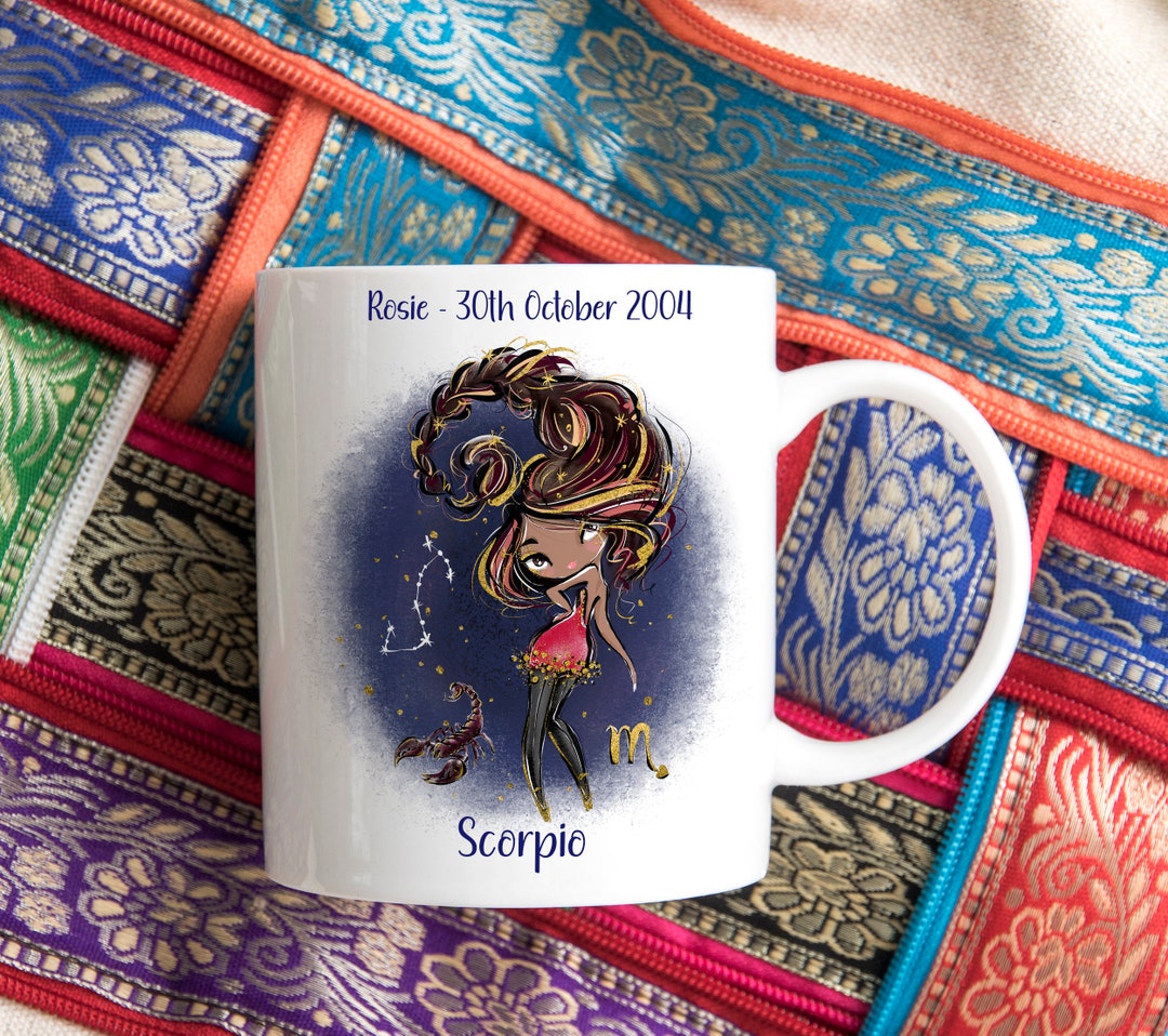 Personalised Scorpio Zodiac Birth Sign Mug. Choice of 2 Made to Order ...