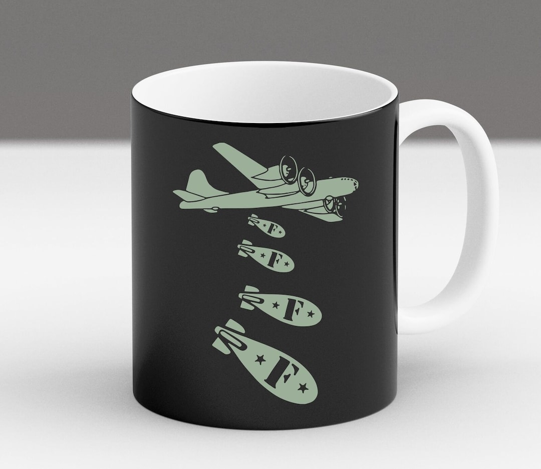 Bomber Dropping F Bomb Funny Military Army Coffee Mug - Etsy