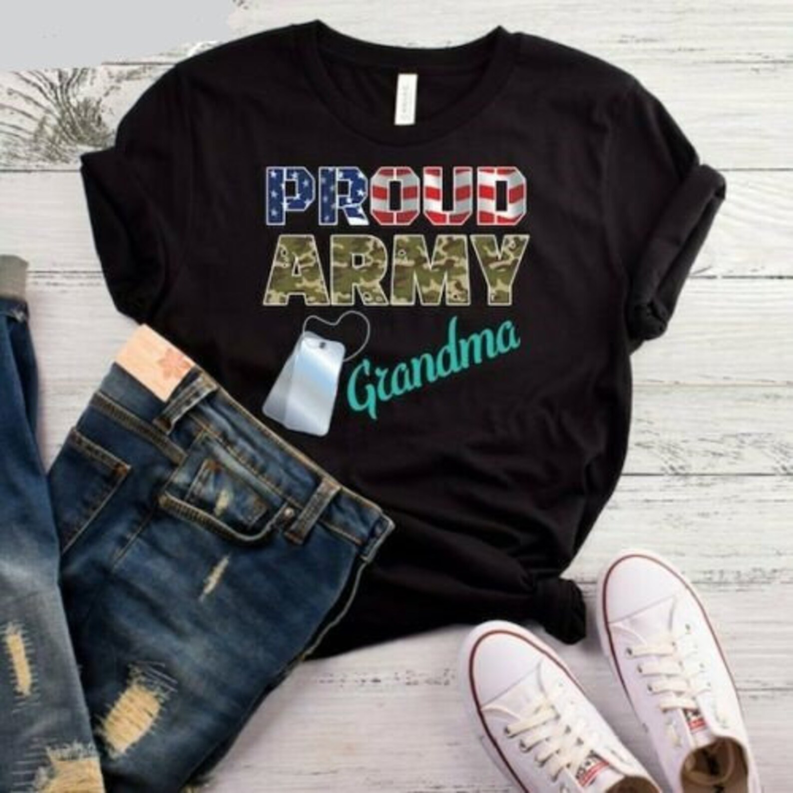 Proud Army Grandma Shirt, Grandmother Gift, USA Military Grandma T ...