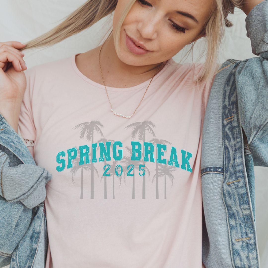 Tropical Spring Break 2025 Unisex Tee, Beach Vacation Soft Cotton Shirt ...