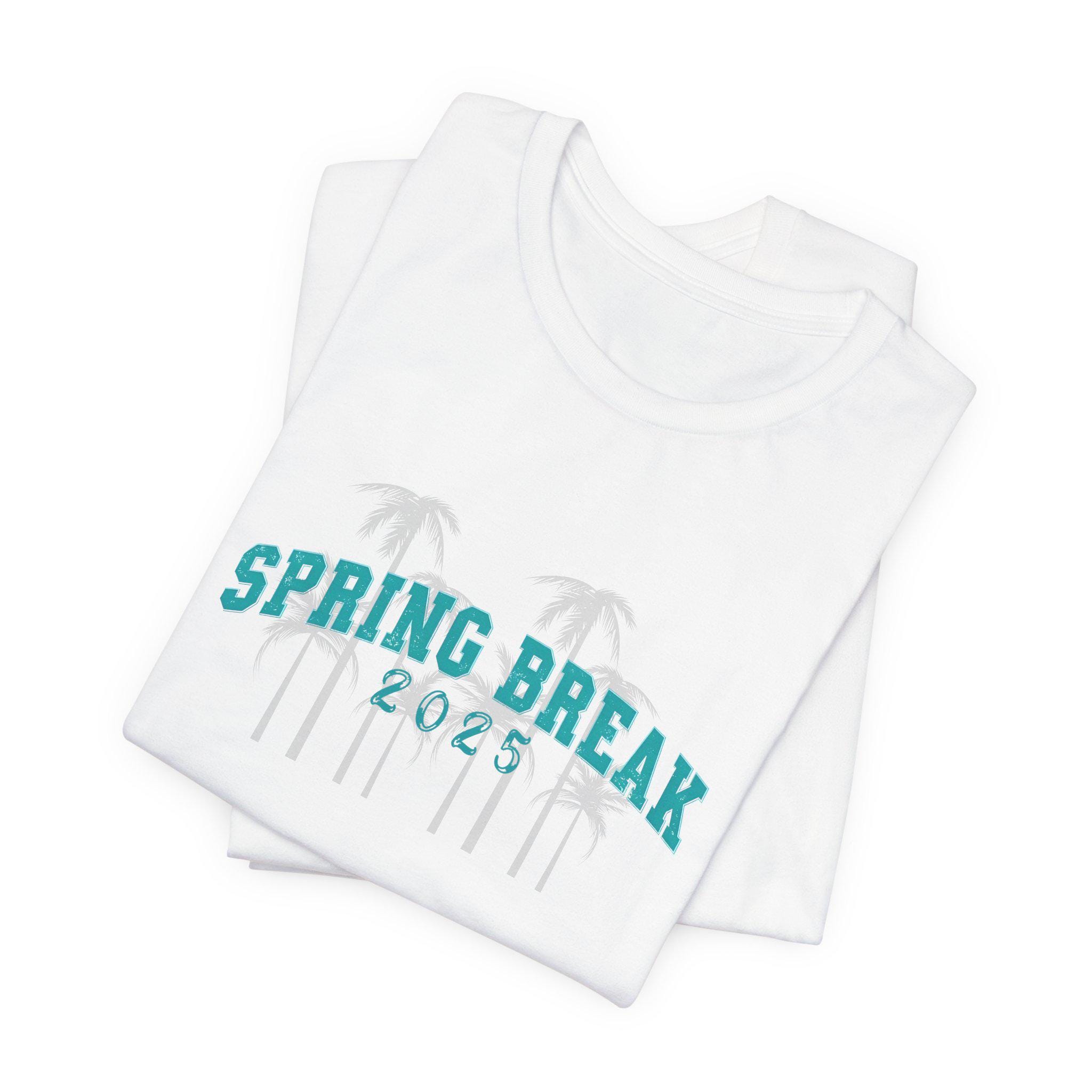 Tropical Spring Break 2025 Unisex Tee, Beach Vacation Soft Cotton Shirt ...
