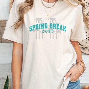 Tropical Spring Break 2025 Unisex Tee, Beach Vacation Soft Cotton Shirt ...
