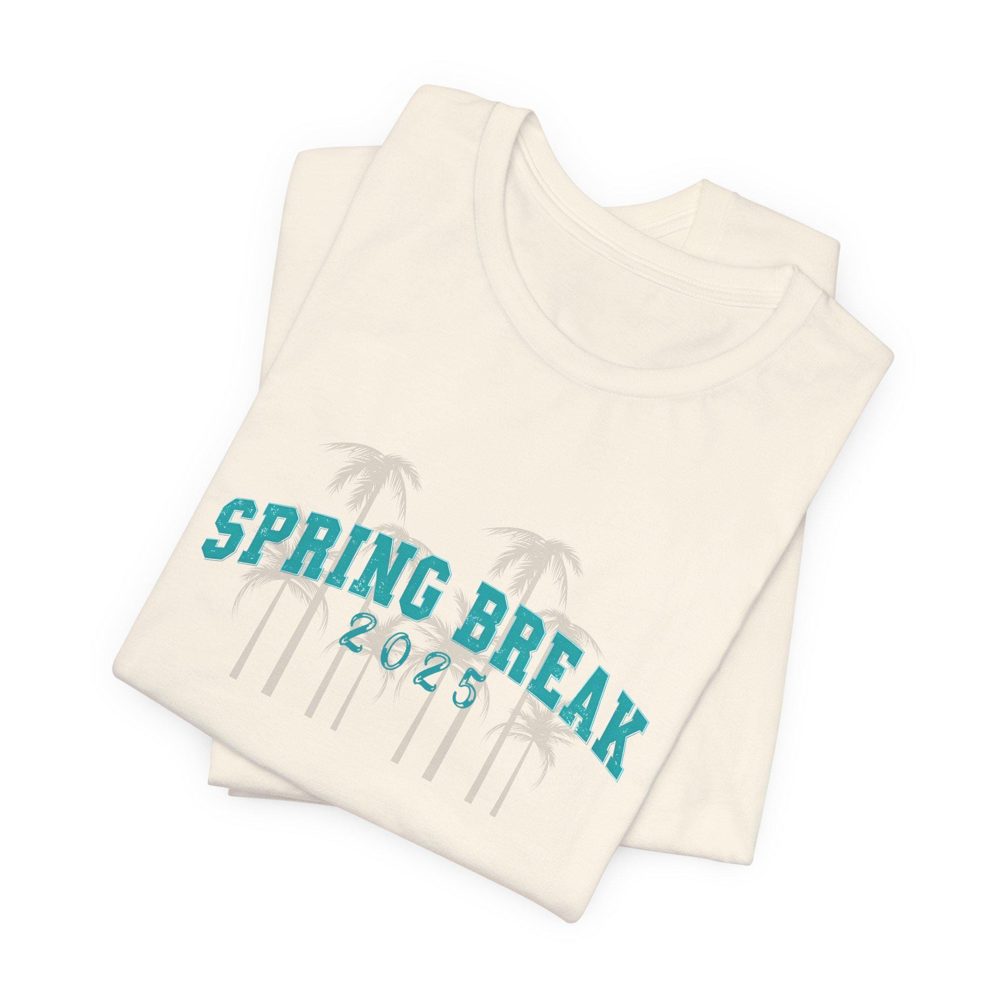 Tropical Spring Break 2025 Unisex Tee, Beach Vacation Soft Cotton Shirt ...