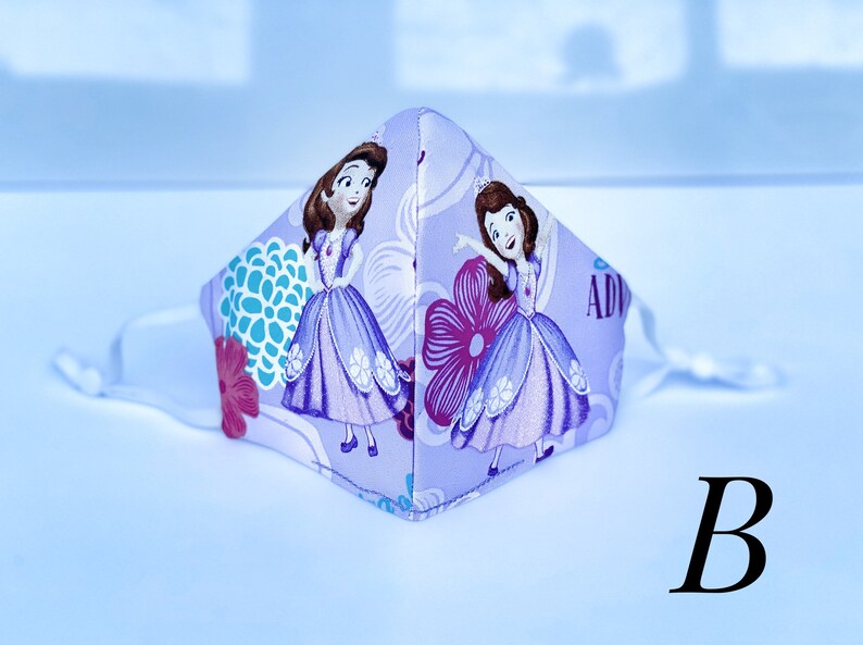 Sofia the First Mask Children Face Mask With Filter 100% - Etsy