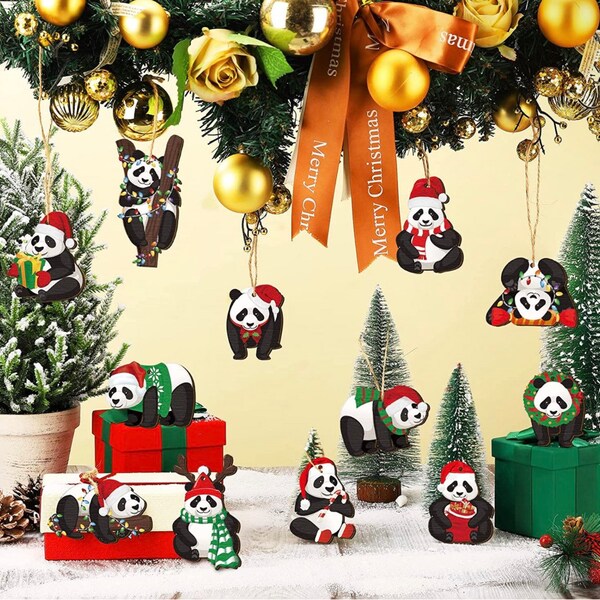 Panda Ornaments - Etsy