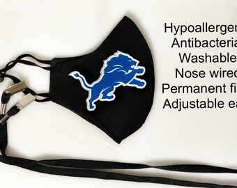 Detroit Lions Face Mask - Etsy