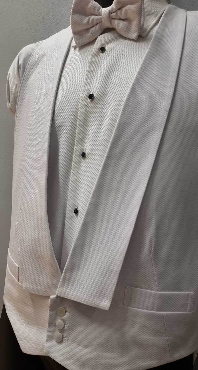 Mens Marcella Pique White Waistcoat Evening Wear Tux White Tie - Etsy