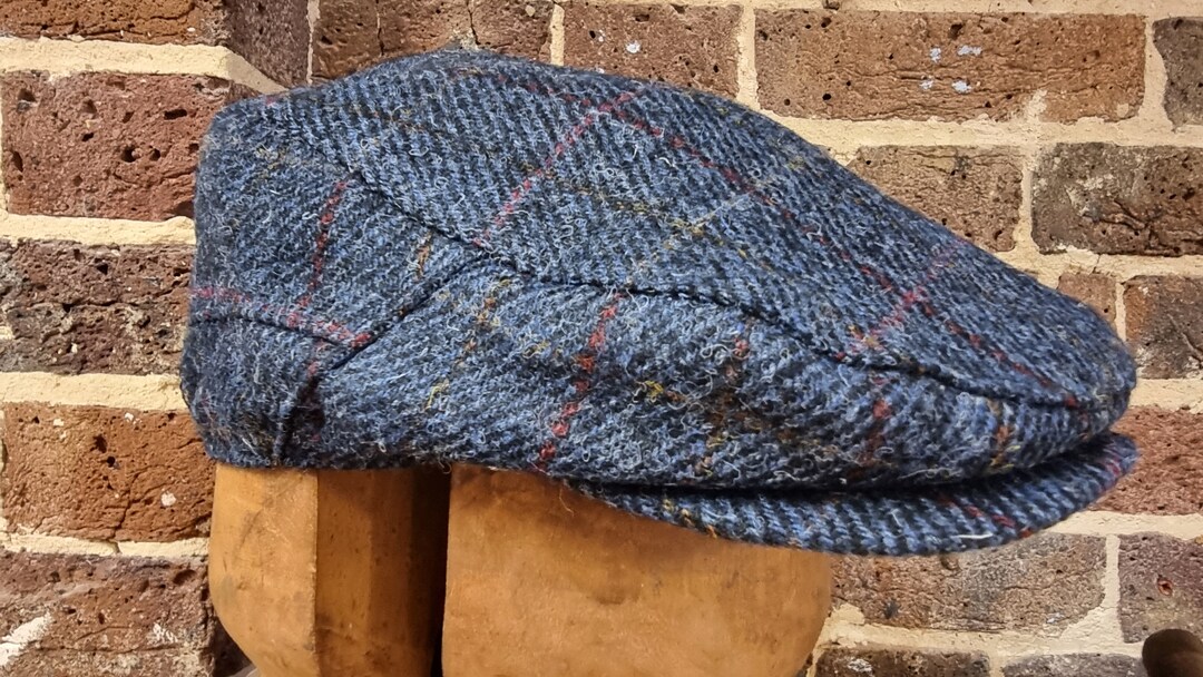 PEAKY BLINDERS Flat Cap Vintage Harris Tweed Blue Black Red Brown (S,M ...
