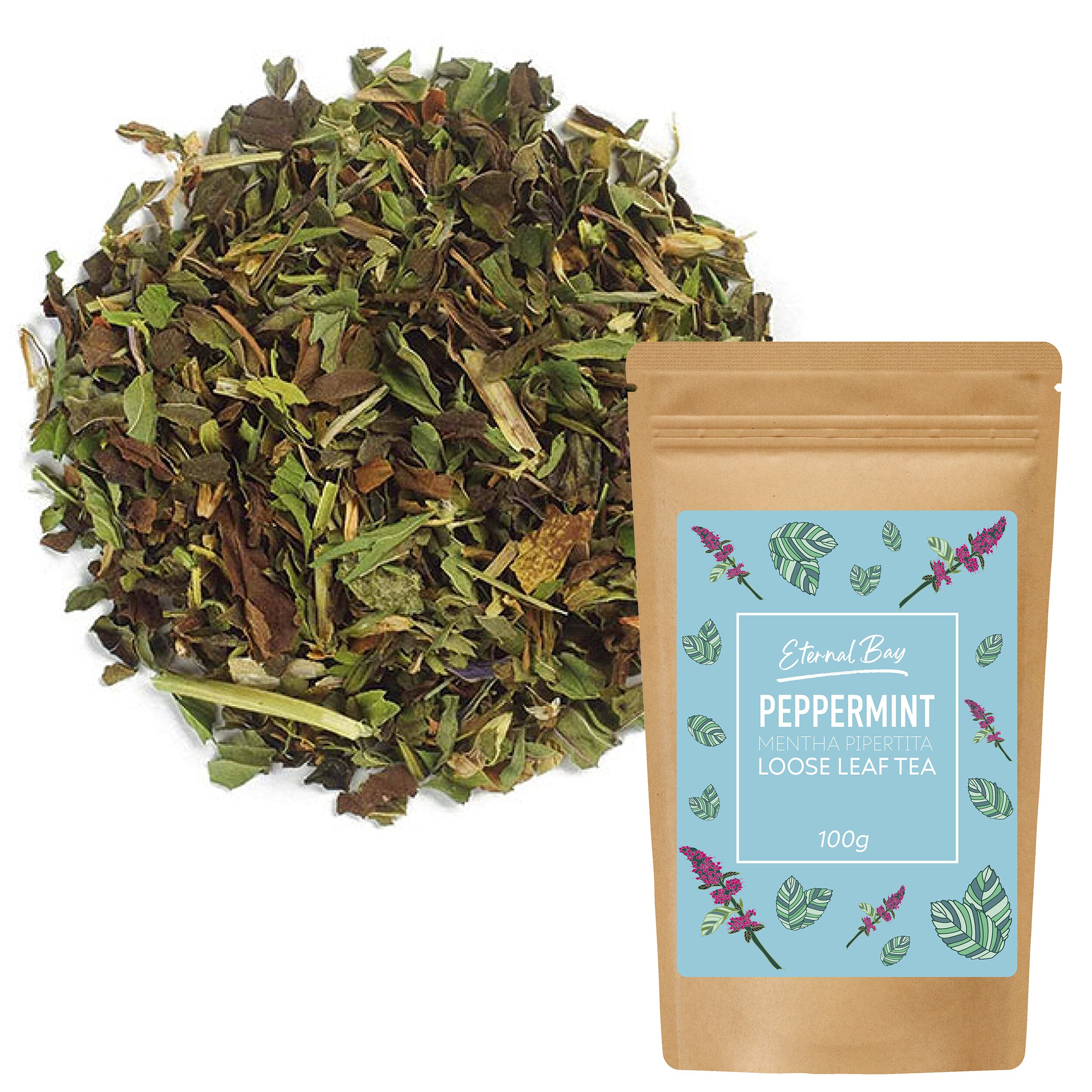 Premium Dried Peppermint Tea 100g Loose Tea Thick Leaf | Etsy