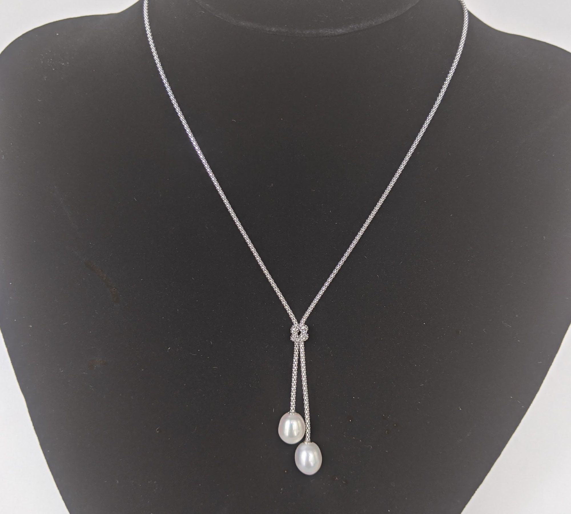 Aaa Freshwater Pearls And Sterling Silver Necklace Brides Etsy