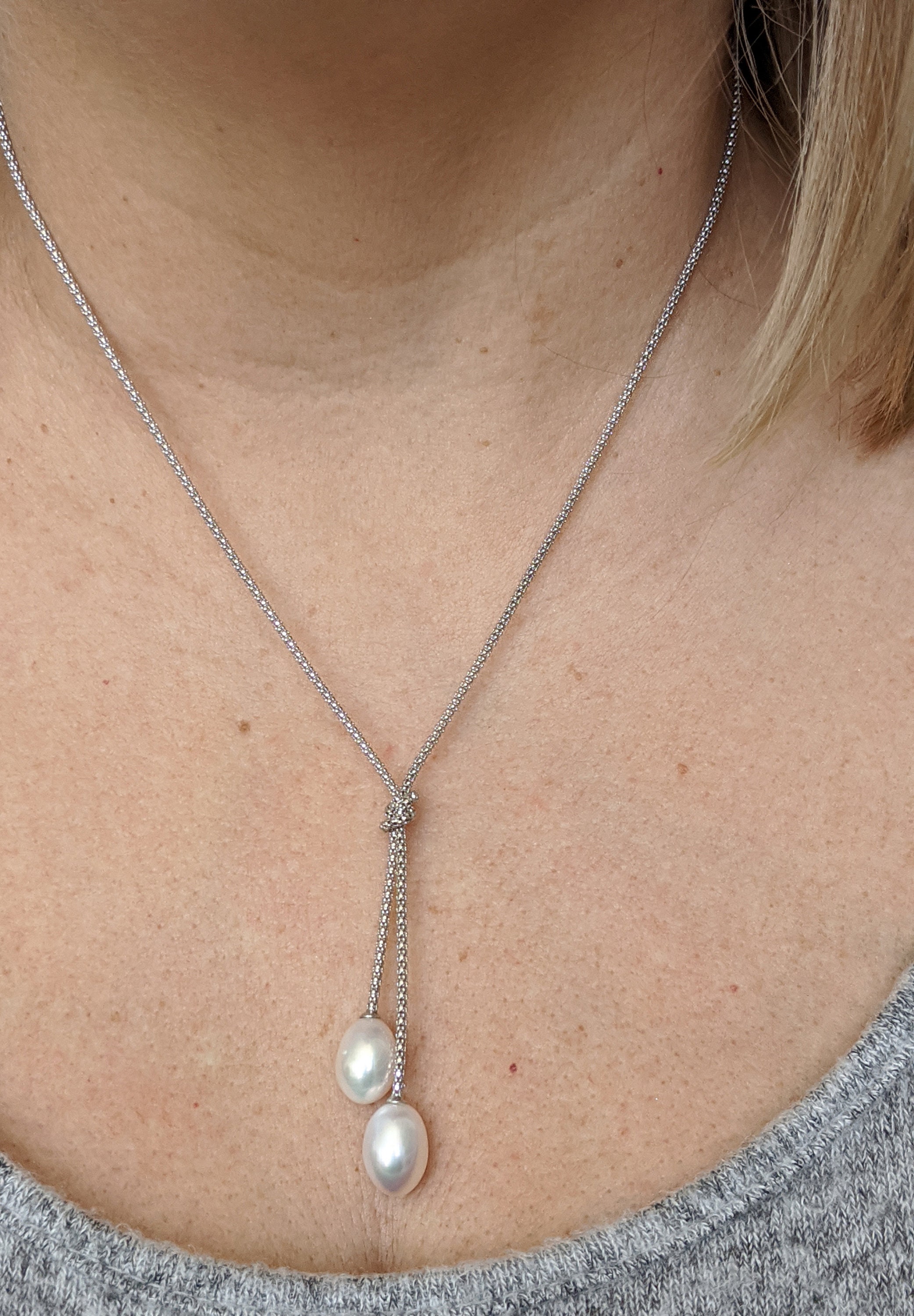 Aaa Freshwater Pearls And Sterling Silver Necklace Brides Etsy Ireland