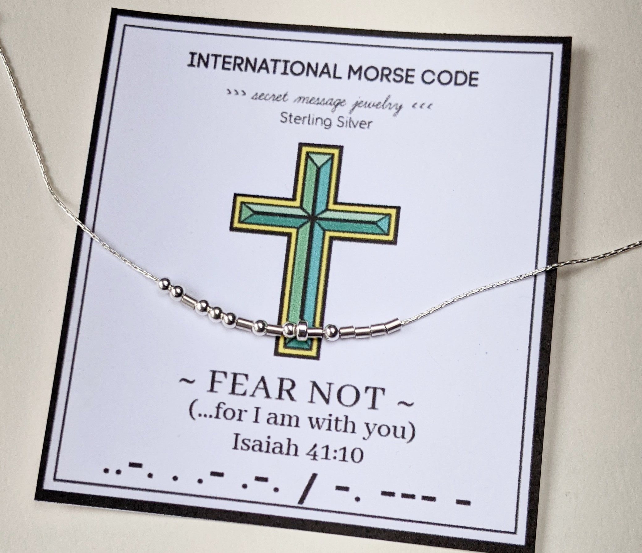Morse Code fear Not From Isaiah Sterling Silver | Etsy