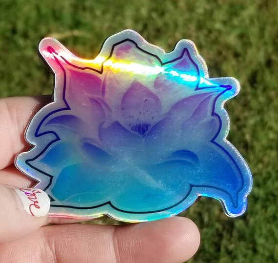 Black Lotus Holographic Sticker - Etsy