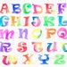 Watercolor Alphabet Clipart, Alphabet Clip Art, Colorful Alphabet ...