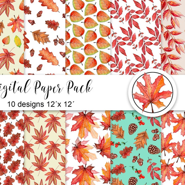 Fall Background Papers - Etsy