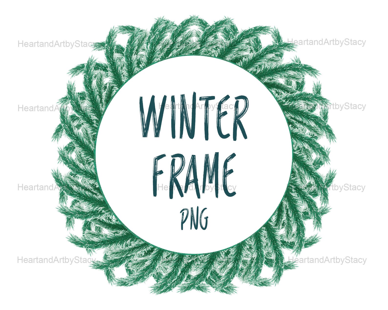 Winter Frame Png Watercolor Clipart, Winter Clipart, Digital Download ...