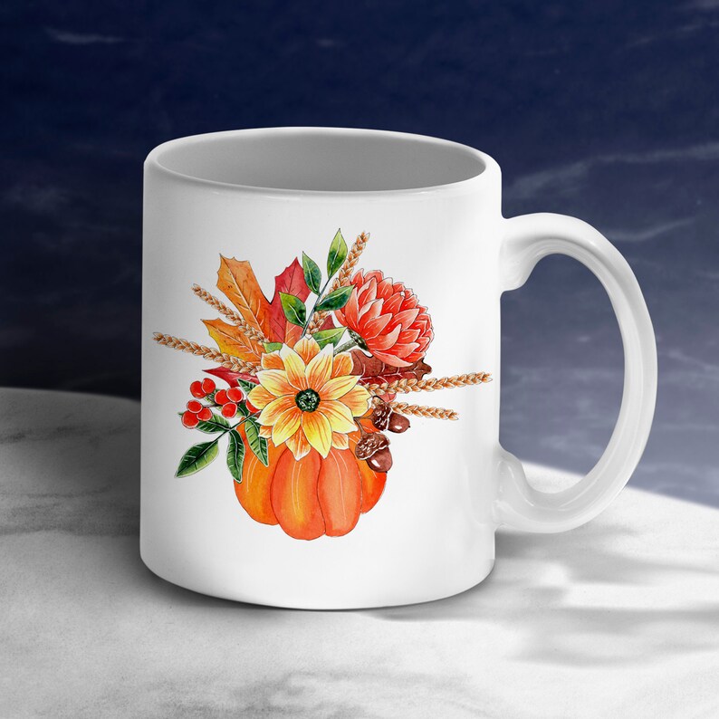 Watercolor Pumpkin Clipart, Fall Clipart, Thanksgiving Clipart, Digital ...