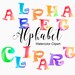Watercolor Alphabet Clipart, Alphabet Clip Art, Colorful Alphabet ...