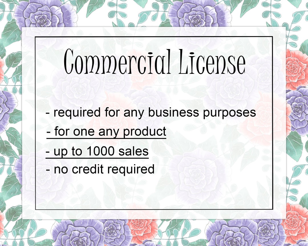 Standard Commercial License for One Any Product up to 1000 Sales. No ...
