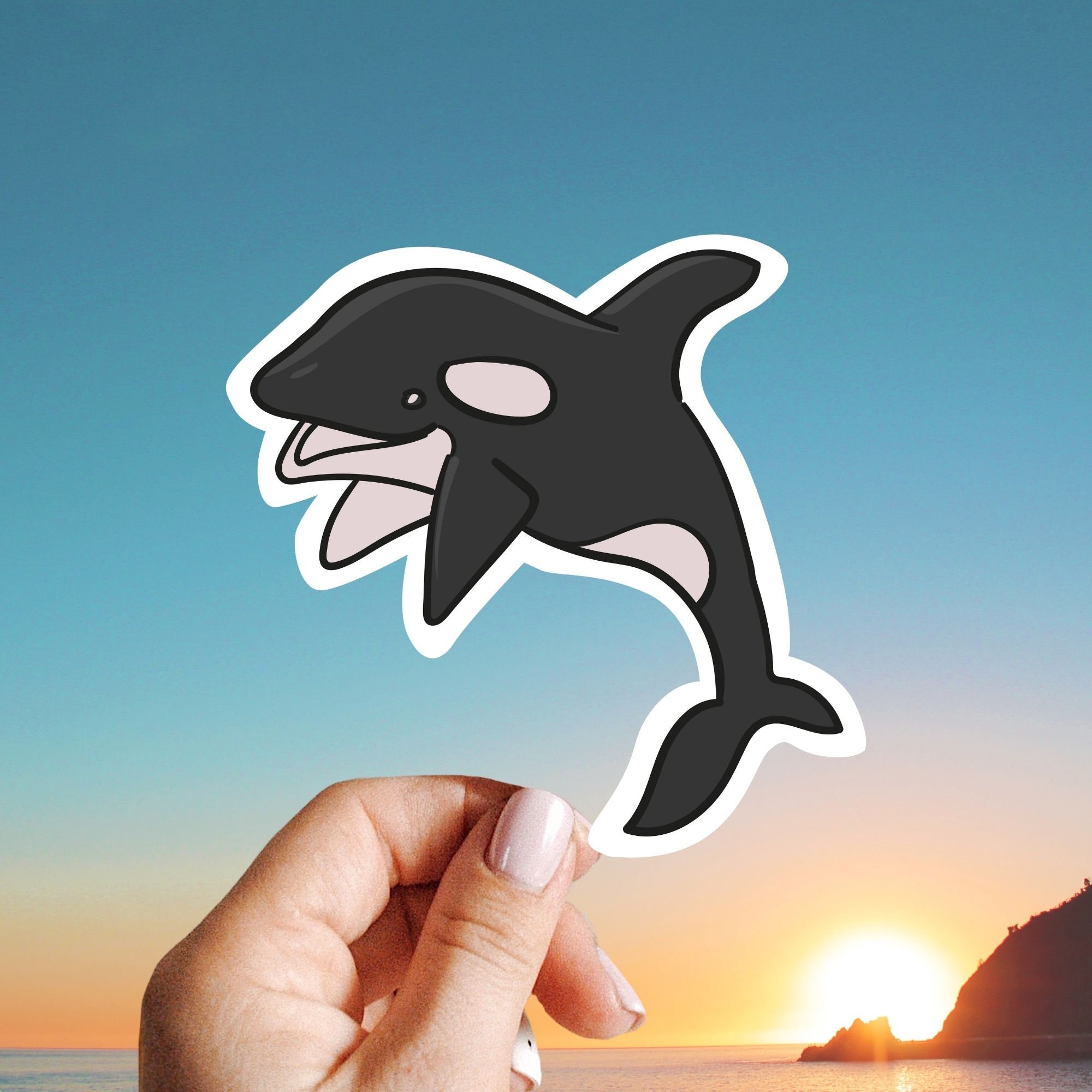 Orca Sticker Killer Whale Sticker Ocean Sticker Sea Life | Etsy