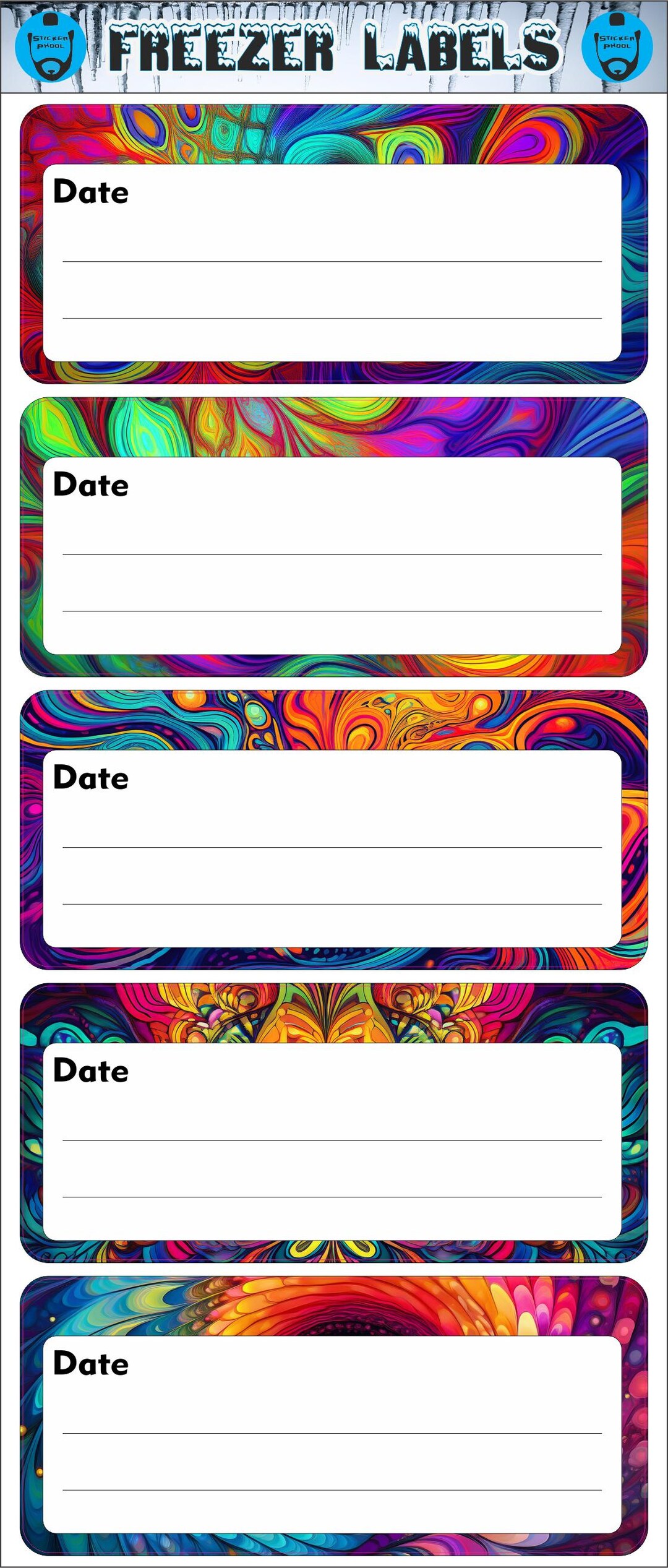 Stick on Freezer Labels - Etsy