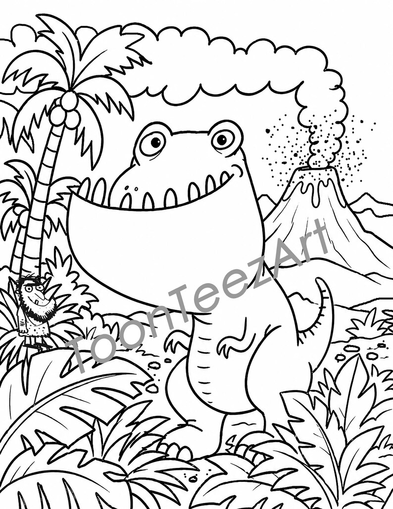 Dinosaur Coloring Pages Printable | 5 Dino Coloring Sheets | Instant ...