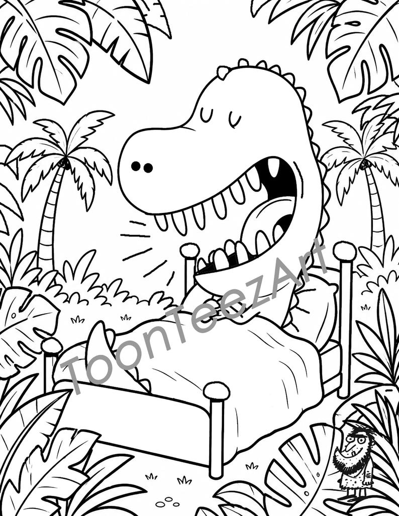 Dinosaur Coloring Pages Printable | 5 Dino Coloring Sheets | Instant ...