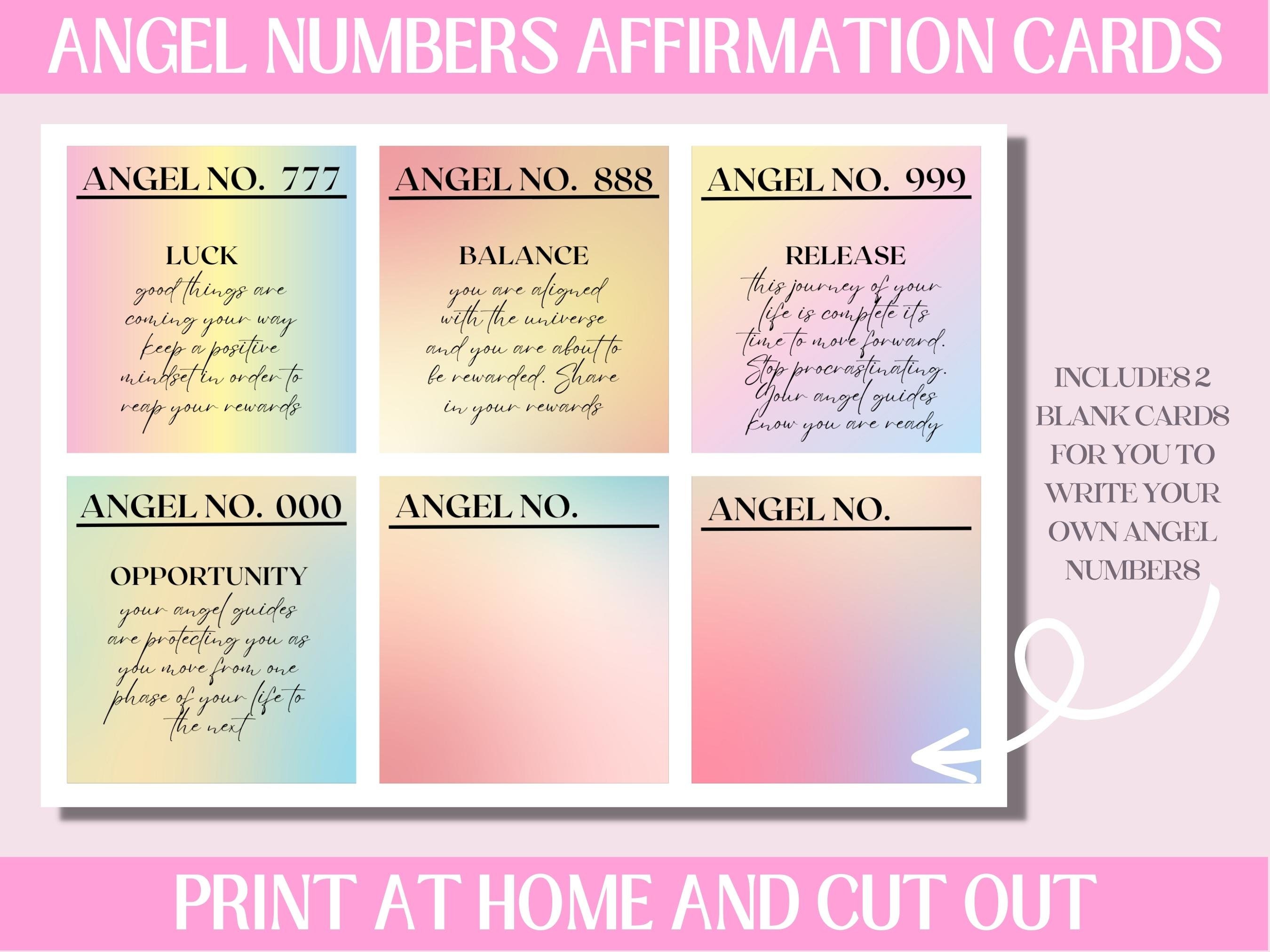 Angel Number Oracle Cards Angel Number Digital Download Angel ...