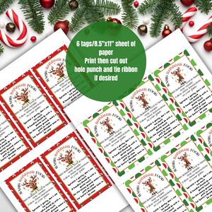 Magic Reindeer Food Bag Topper Printable, Reindeer Food Tags, Reindeer ...