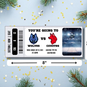 Custom Hockey Tickets, Editable Sports Ticket Template, Event Ticket ...