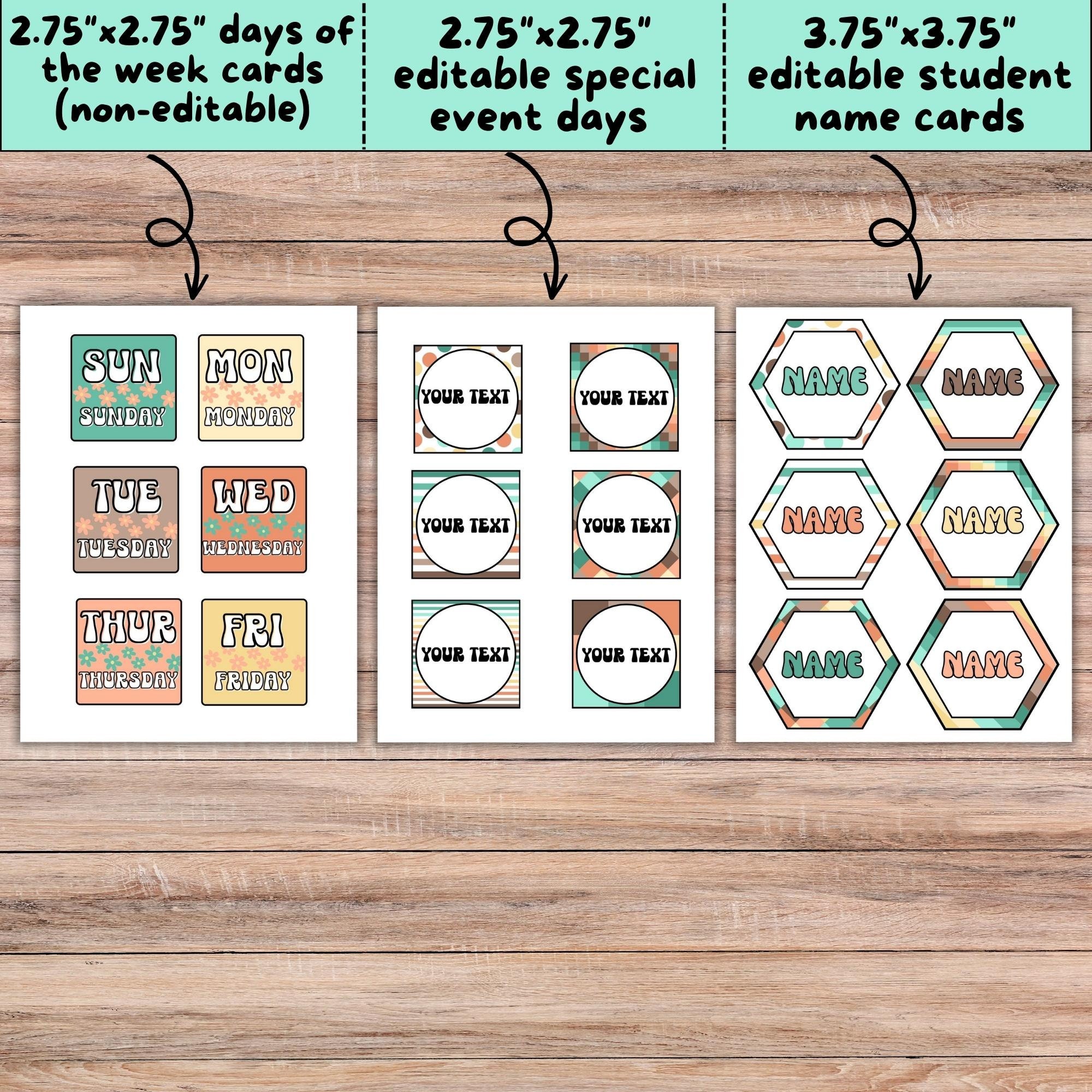 Retro Groovy Classroom Decor Bundle Classroom Bulletin Board Kit