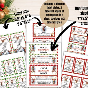 Magic Reindeer Food Bag Topper Printable, Reindeer Food Tags, Reindeer ...