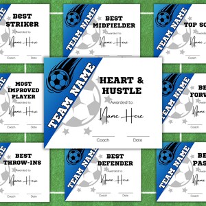 Editable Soccer Awards Certificate, Award Ceremony, Printable End of ...