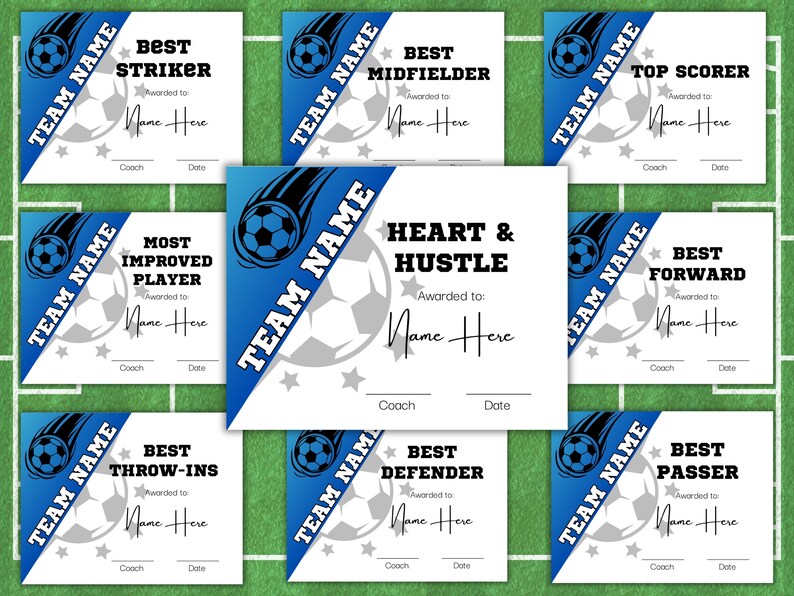 Editable Soccer Awards Certificate, Award Ceremony, Printable End of ...