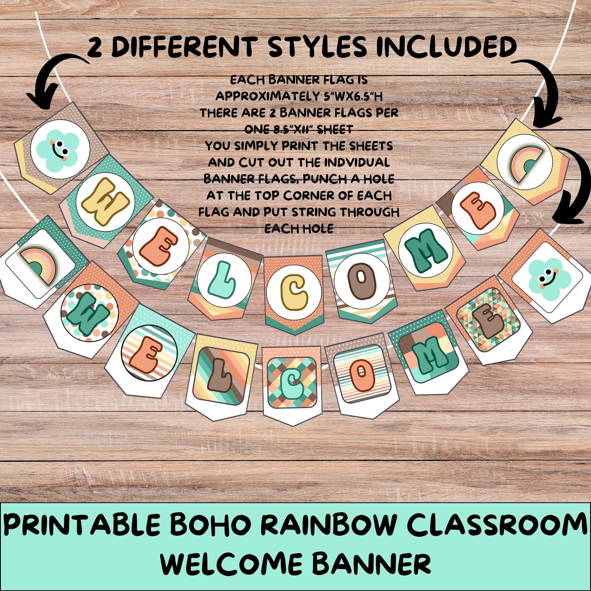 Retro Groovy Classroom Decor Bundle Classroom Bulletin Board Kit