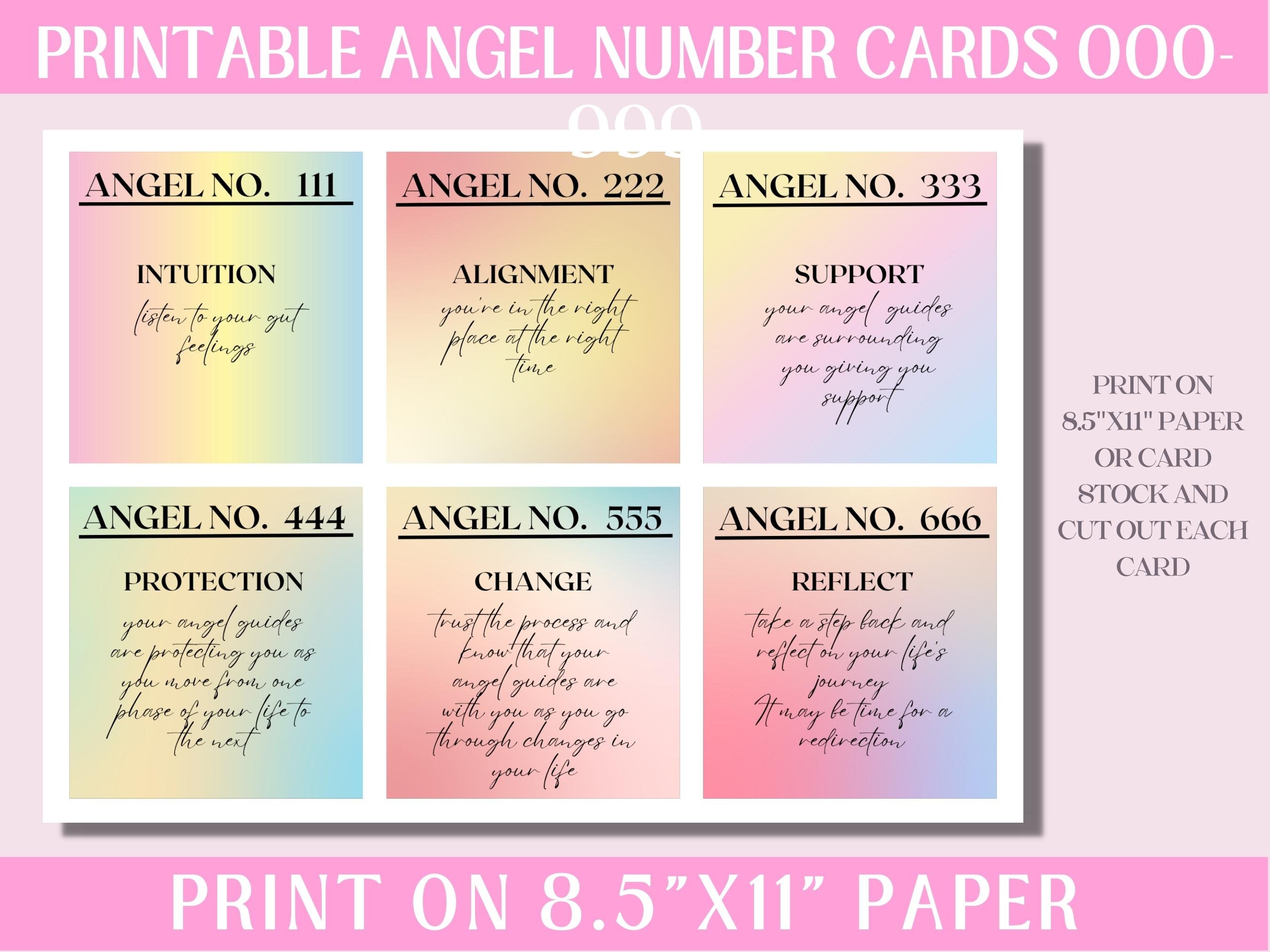 Angel Number Oracle Cards Angel Number Digital Download Angel ...