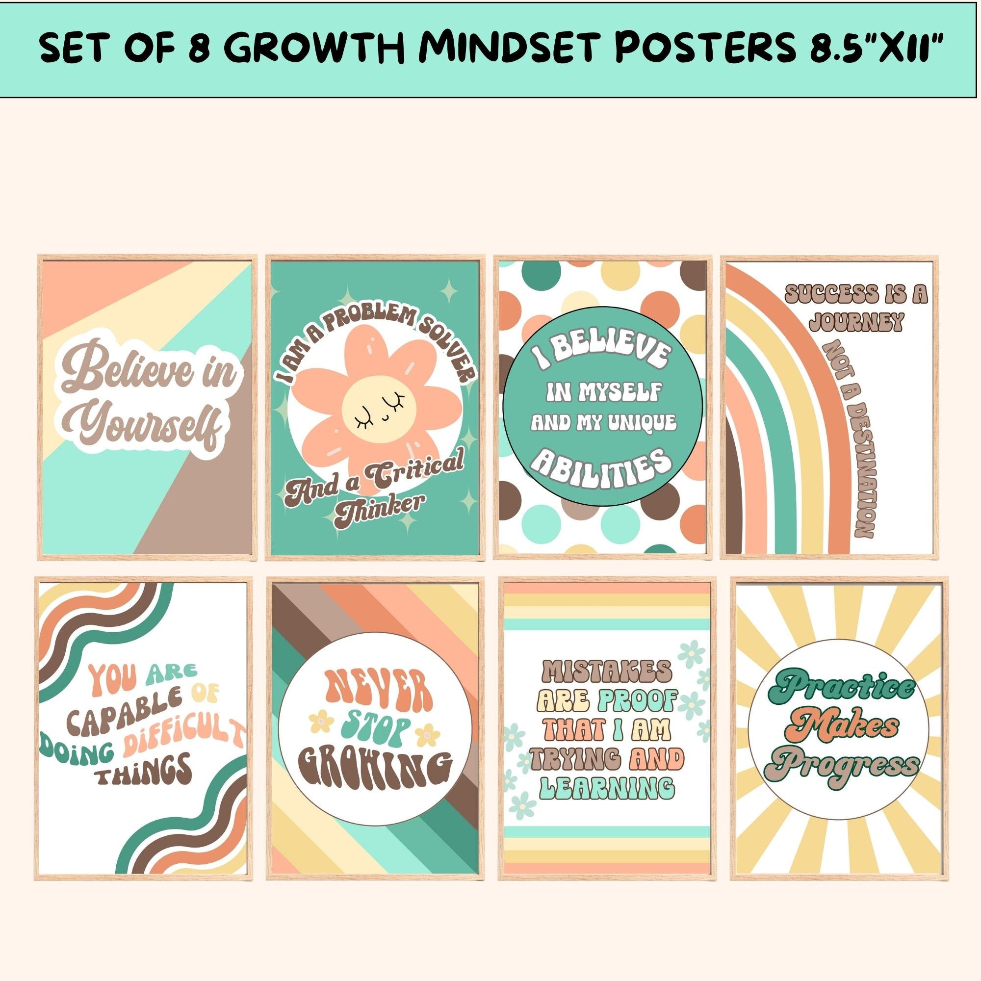 Retro Groovy Classroom Decor Bundle Classroom Bulletin Board Kit