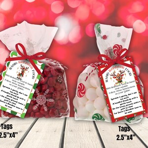 Magic Reindeer Food Bag Topper Printable, Reindeer Food Tags, Reindeer ...